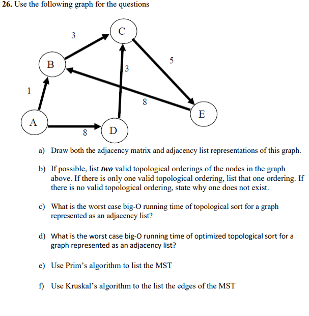 Solved 26. Use the following graph for the questions of this | Chegg.com