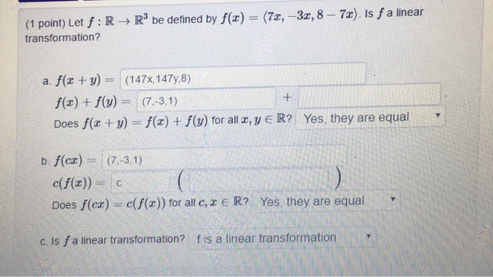 Solved Let F R Rightarrow R 3 Be Defined By F X 7x