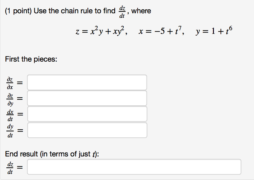 Solved Use the chain rule to find dz/dt, where z = | Chegg.com