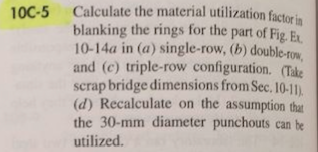 Solved Calculate the material utilization factor in blanking | Chegg.com