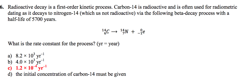 First Order Decay Equation