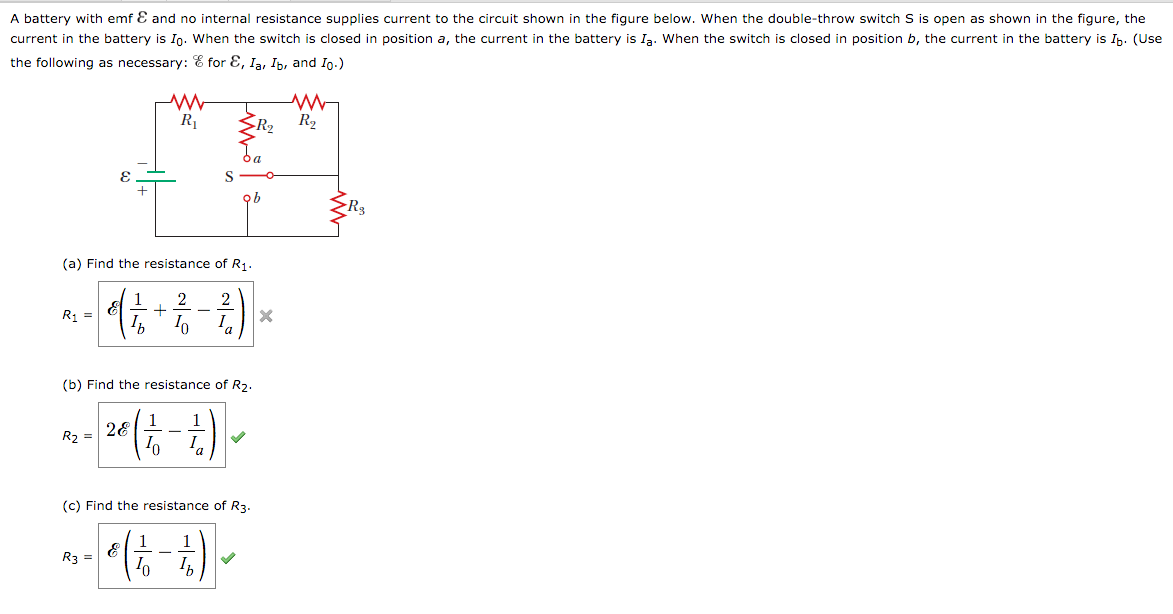 Solved A Battery With Emf ε And No Internal Resistance 