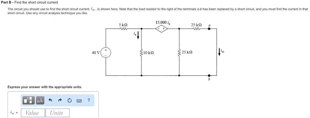 Solved The circuit you should use to find the short circuit | Chegg.com