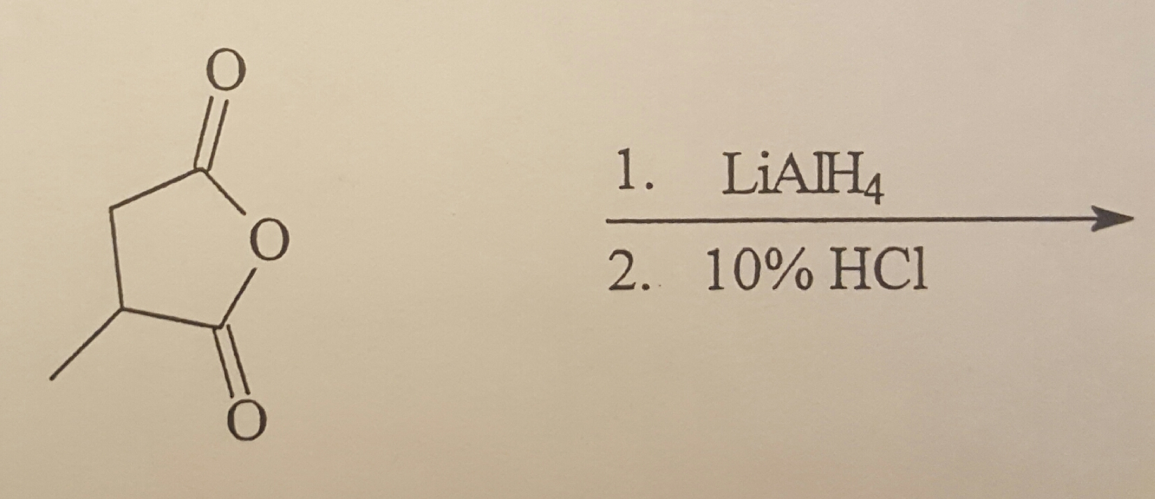 Solved 1. LiAIH4 2。10% HCI | Chegg.com