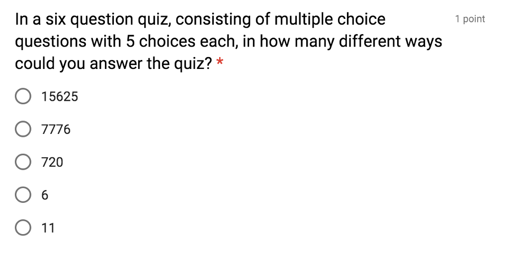 Solved In a six question quiz, consisting of multiple choice | Chegg.com