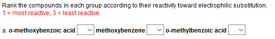 Solved Rank the compounds in each group according to their | Chegg.com