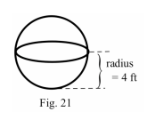 Solved 12. The spherical tank in Fig. 21 is full of water. | Chegg.com