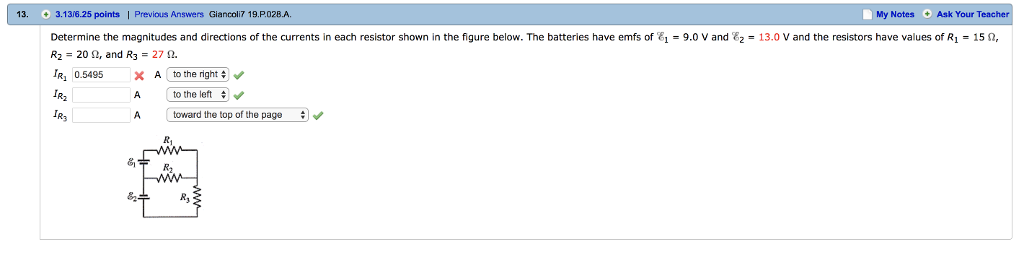 Solved 13 3 13 8 25 Points Previous Answers Giancoli7