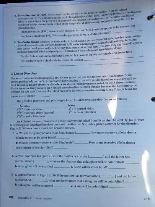Solved Autosomal Dominant and Recessive Traits Figure 21.2 | Chegg.com