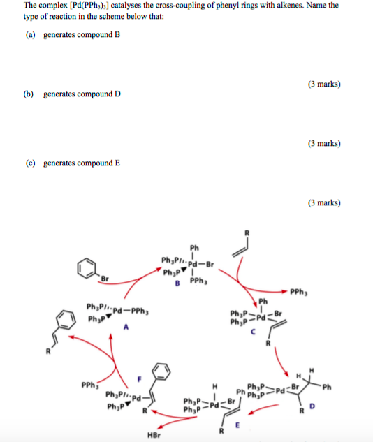 Solved The complex [Pd(PPh_3)_3] catalyses the | Chegg.com