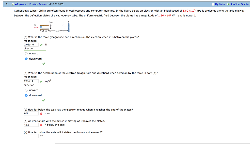 Solved 8 47 Points Previous Answers Yf13 23 P065 My Notes