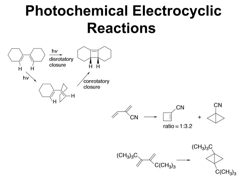 Solved Photochemical Electrocyclic Reactions disrotatory | Chegg.com