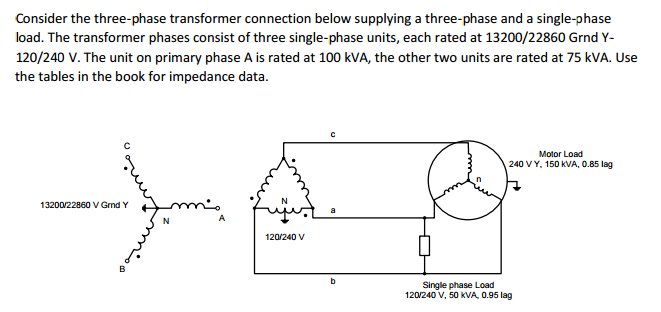 Solved Consider the three-phase transformer connection below | Chegg.com