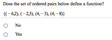 Solved Does the set of ordered pairs below define a | Chegg.com
