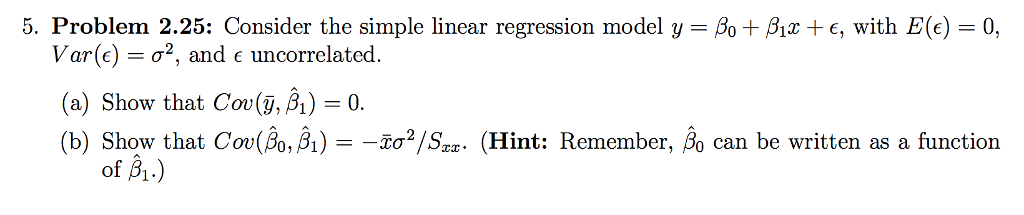Solved Consider the simple linear regression model y = | Chegg.com