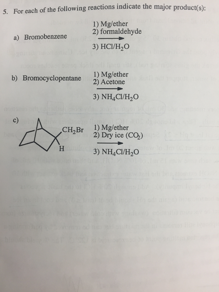 Solved For each of the following reactions indicate the | Chegg.com
