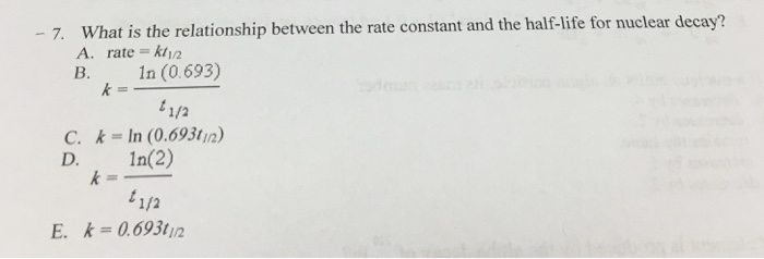 Solved What is the relationship between the rate constant | Chegg.com