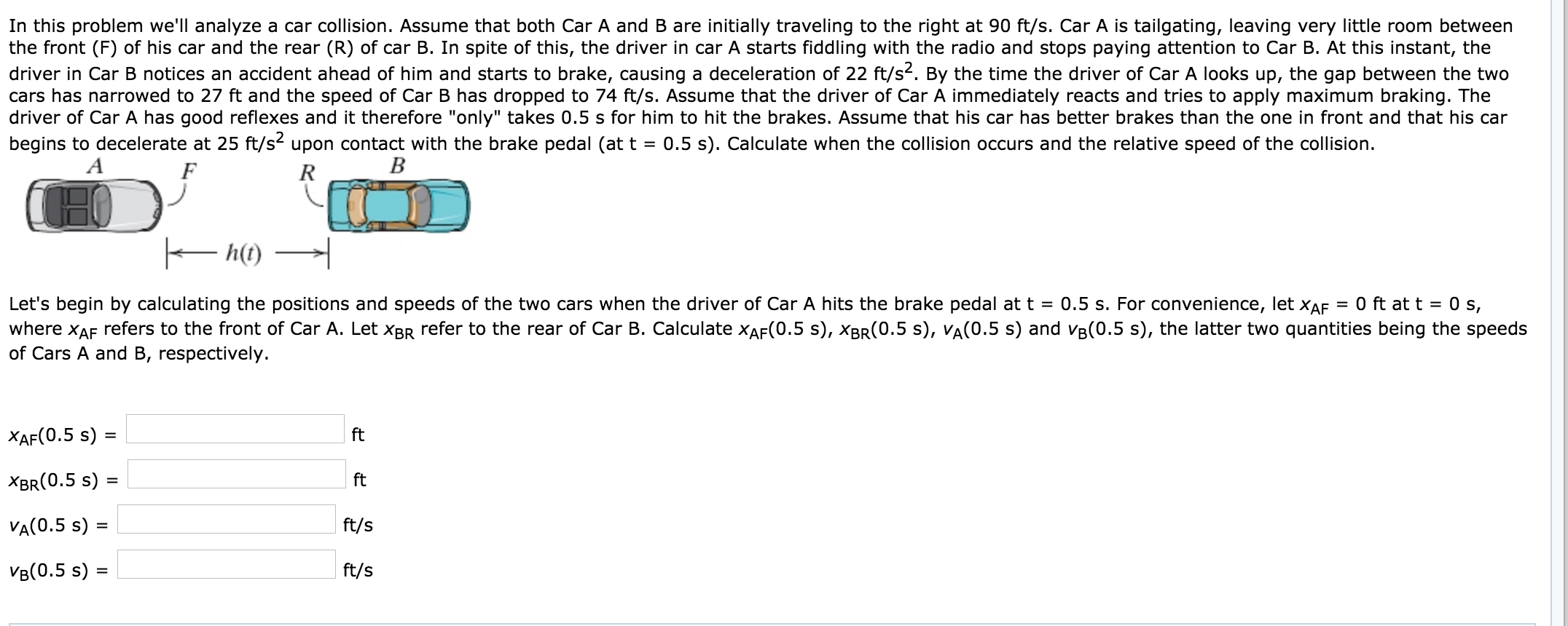 Solved In this problem we'll analyze a car collision. Assume | Chegg.com