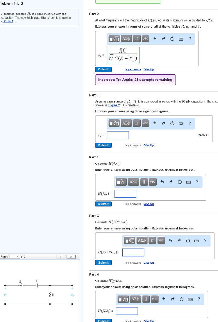 Solved A resistor denoted R_c is added in series with the | Chegg.com Solved A resistor denoted R_c is added in series with the | Chegg.com