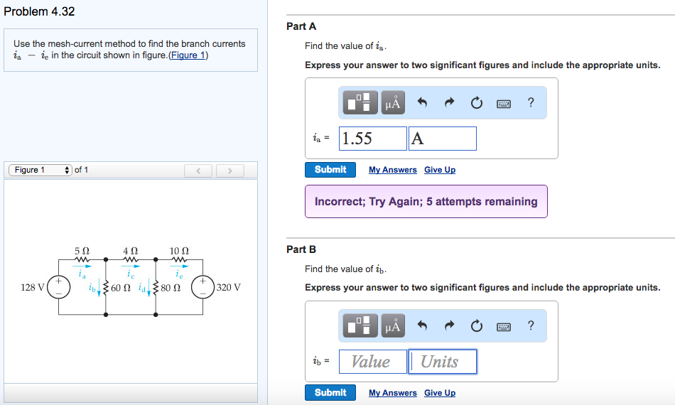 Solved Problem 4.32 Use the mesh-current method to find the | Chegg.com
