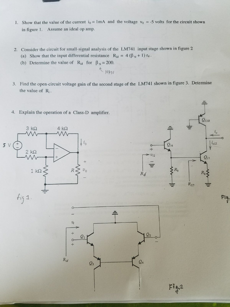 Solved Show that the value of the current i,-1 mA and the | Chegg.com