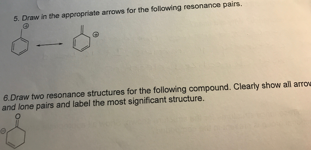Solved Draw in the appropriate arrows for the following | Chegg.com