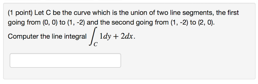 Solved Let C be the curve which is the union of two line | Chegg.com