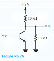 Solved The transistor in the circuit of Fig. P6.76 is biased | Chegg.com