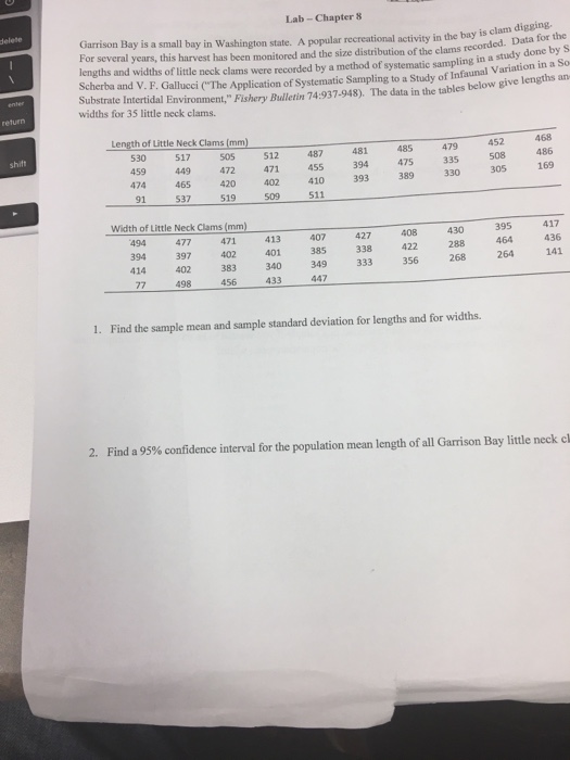 Solved Find the sample mean and sample standard deviation | Chegg.com