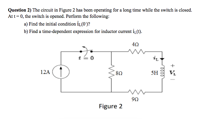 Solved The circuit in Figure 2 has been operating for a long | Chegg.com
