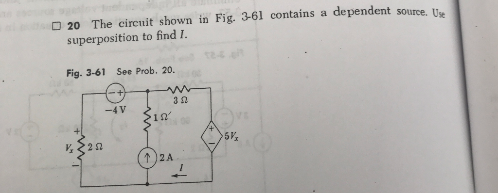Solved The circuit shown in Fig. 3-61 contains a dependent | Chegg.com