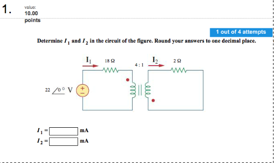 Solved Determine I1 , and I2 in the circuit of the figure. | Chegg.com