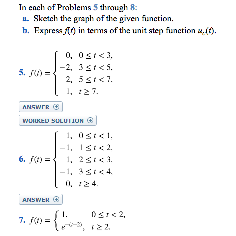 Solved In each of Problems 5 through 8 a. Sketch the graph | Chegg.com