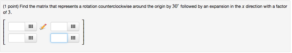 Solved Find the matrix that represents a rotation | Chegg.com