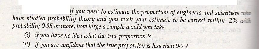 Solved If you wish to estimate the proportion of engineers | Chegg.com