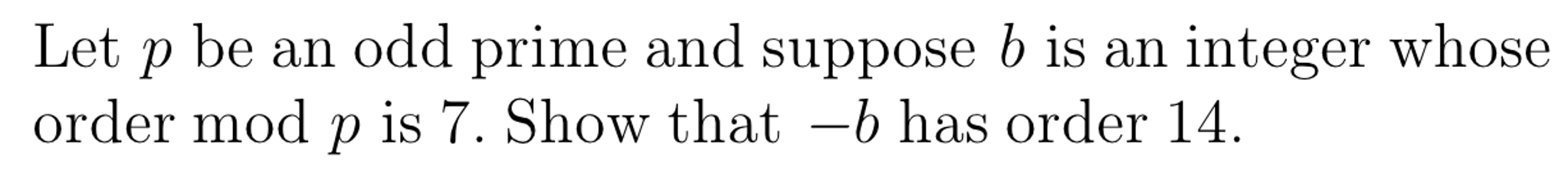 Solved Let p be an odd prime and suppose b is an integer | Chegg.com