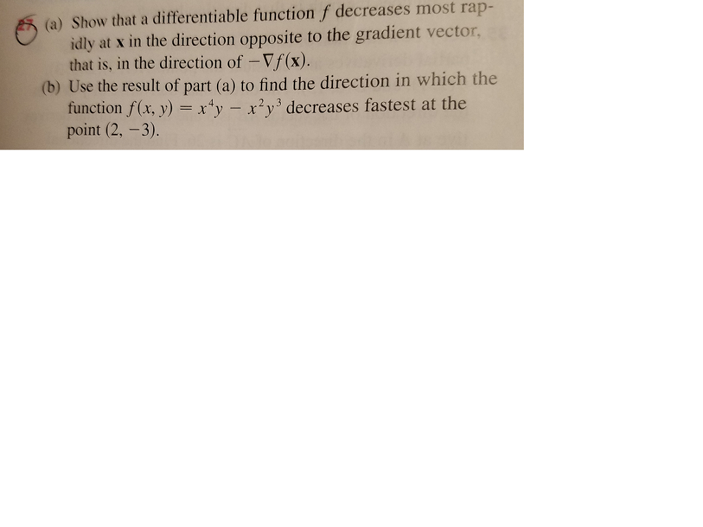 Solved (a) Show that a differentiable function f decreases | Chegg.com
