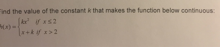 Solved find The value of the constant k that makes the | Chegg.com