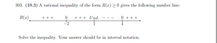 Solved A rational inequality of the form R(x) ≥ 0 gives the | Chegg.com