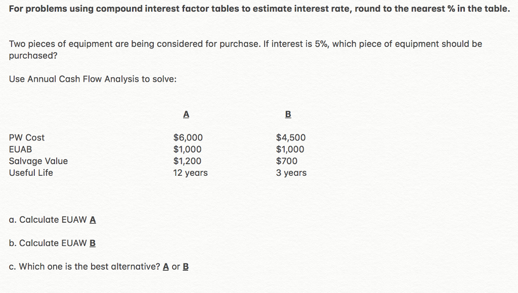 Solved For problems using compound interest factor tables to | Chegg.com