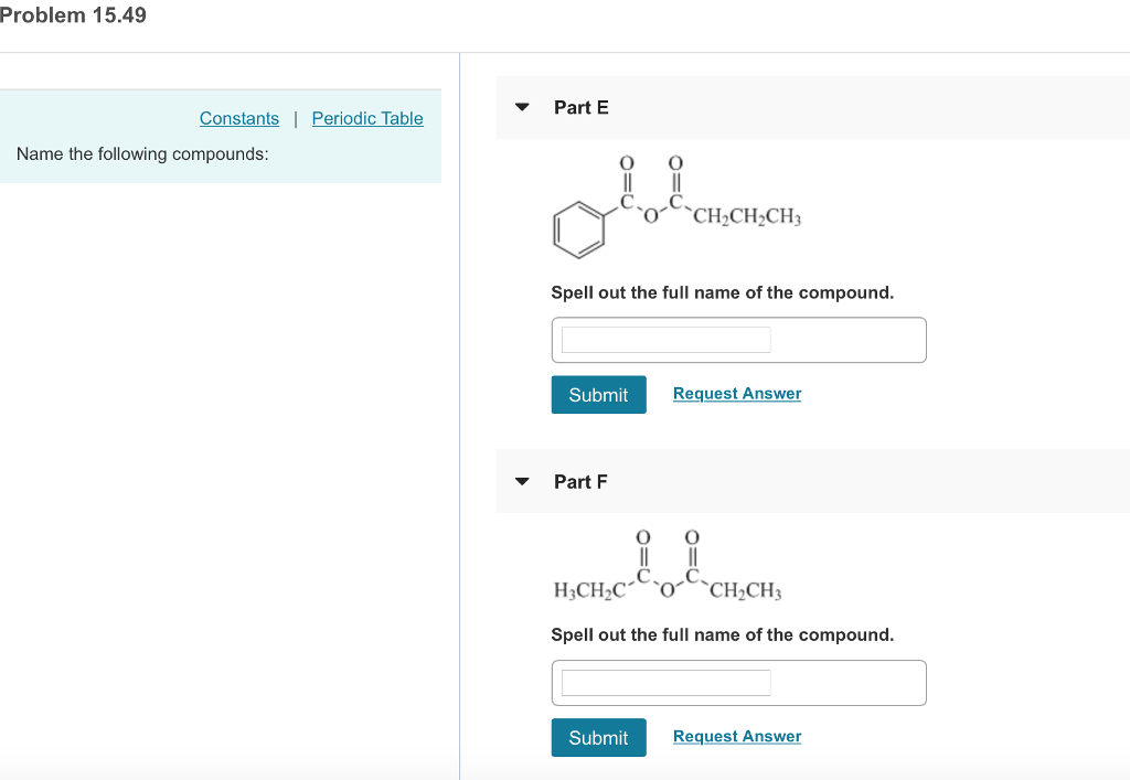 Solved Problem 15.49 PartA Constants|Periodic Table Name the | Chegg.com Solved Problem 15.49 PartA Constants|Periodic Table Name the | Chegg.com