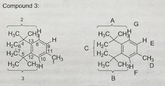 Solved Compound 3: H3C CH H2C64 8 H2C 5 12 10 CH. H2C CH 3H | Chegg.com