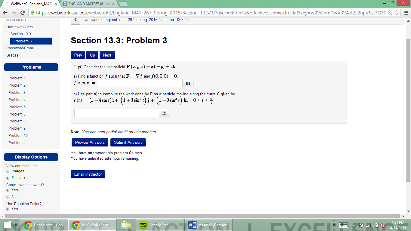 Solved D WeBWork England MAT x p ENGLAND MAT267 (8 un x C | Chegg.com