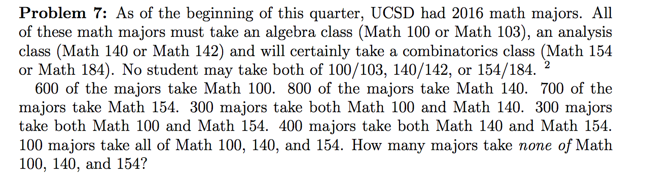 Solved As of the beginning of this quarter, UCSD had 2016 | Chegg.com