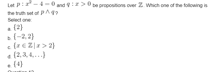 Solved If p(x) : x2-1-0: q (x) : x-2 = 0: r(x) : lxl > 2 | Chegg.com