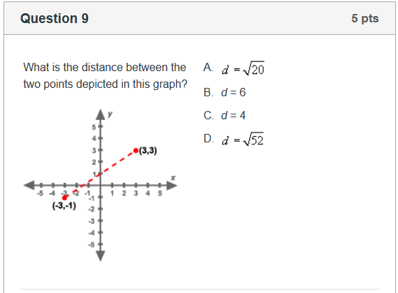 Solved What is the distance between the two points depicted | Chegg.com