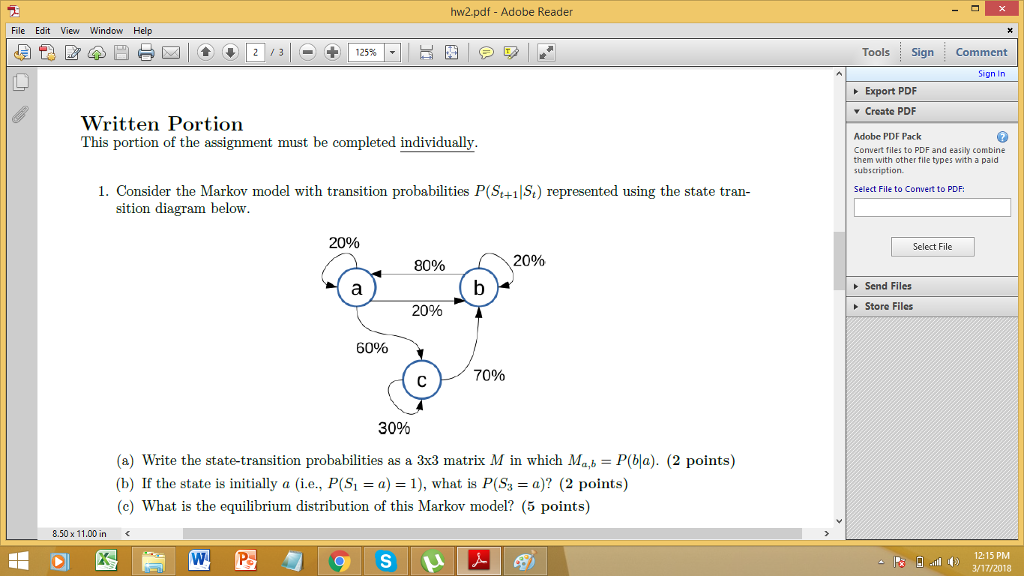 Solved hw2.pdf - Adobe Reader File Edit View Window Help 2 / | Chegg.com