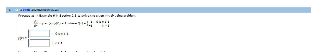 Solved Proceed as in Example 6 in Section 2.3 to solve the | Chegg.com