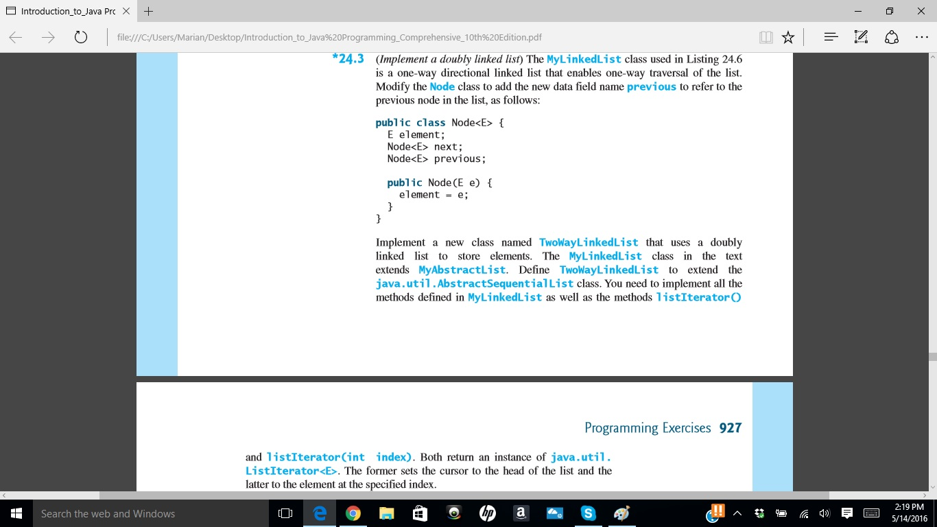 Solved Java exercise 24.3, right click on the image and open | Chegg.com