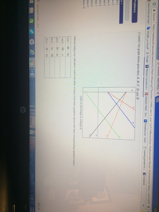 Solved Secure https://webwork2.wouedu/webwork2/Mat eam | Chegg.com